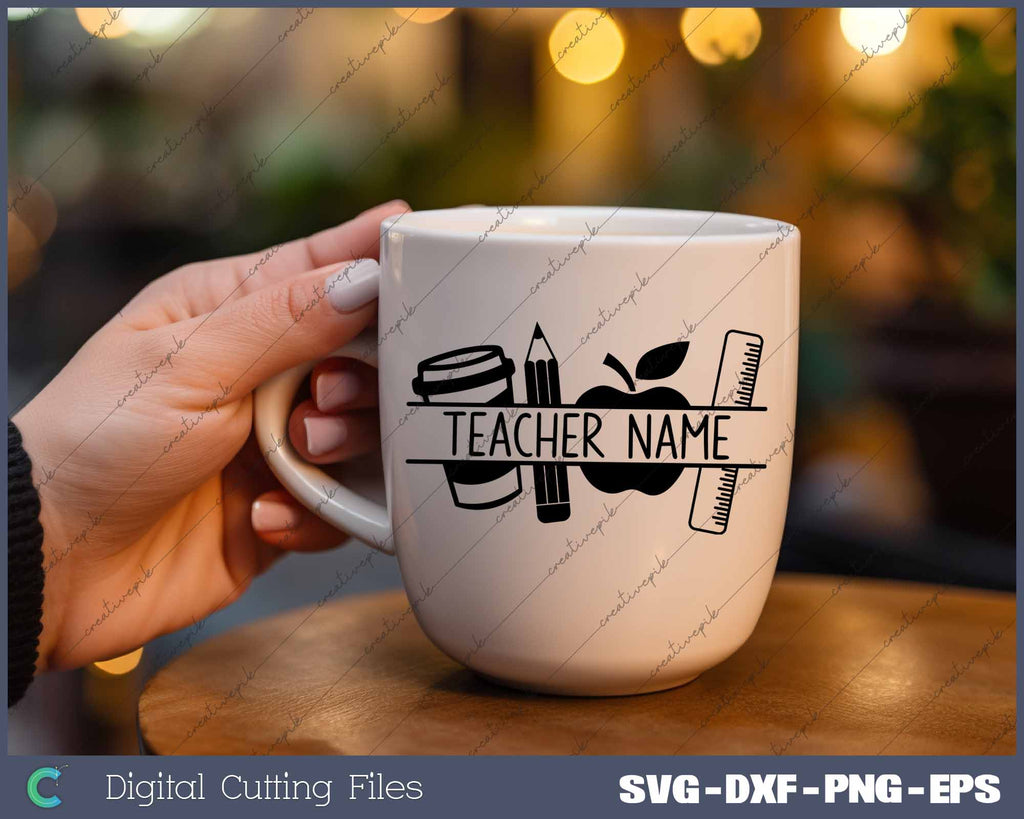 Custom Teacher Name SVG PNG Cutting Printable Files – creativepik