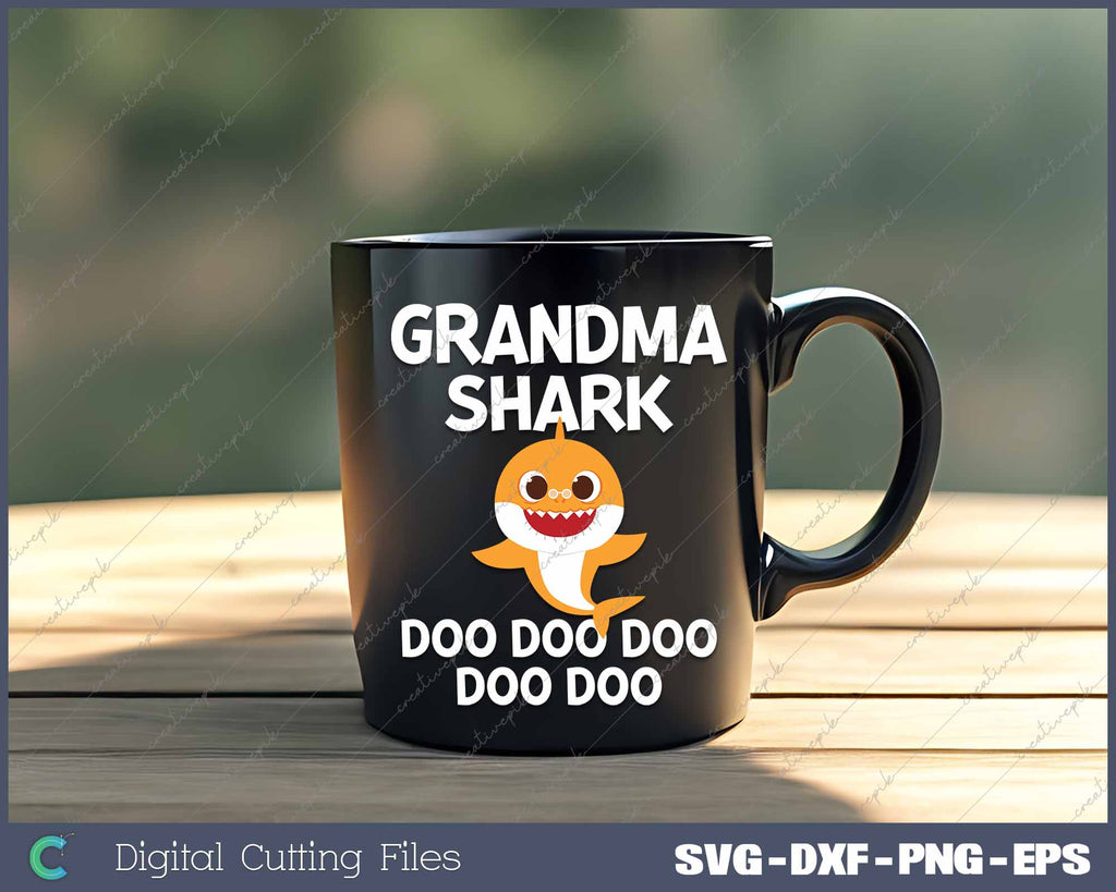Grandma Shark Doo Doo Doo Funny SVG PNG Cutting Printable Files ...