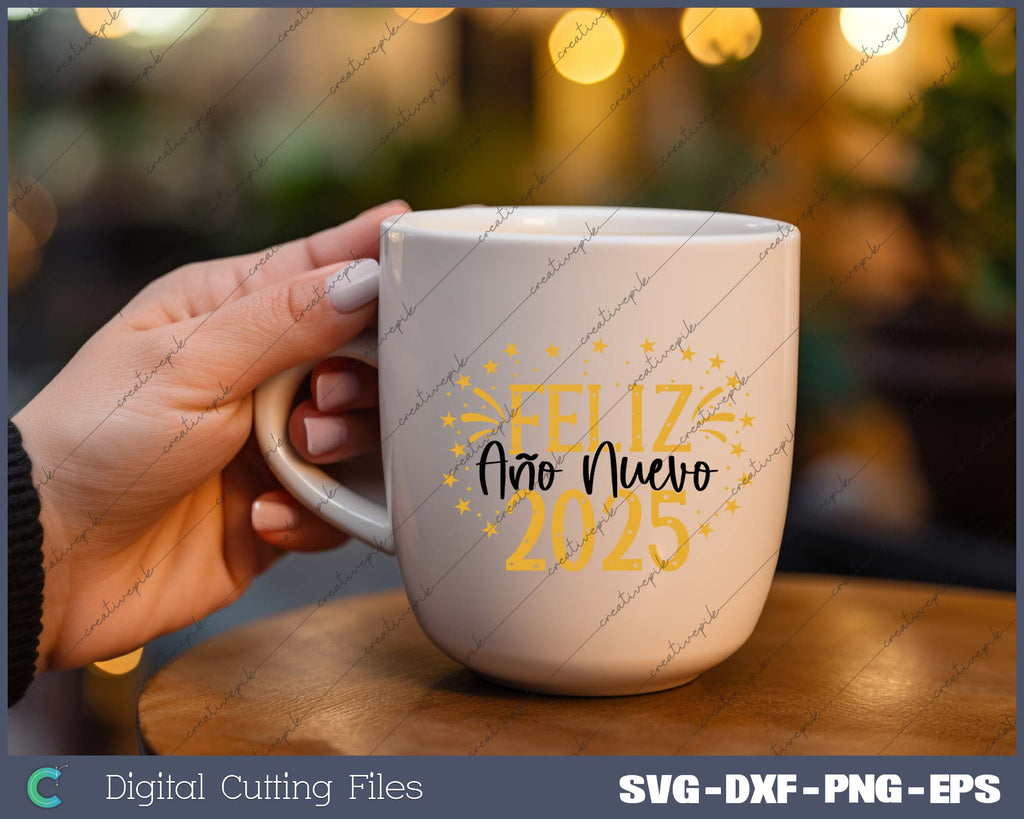Happy new year Feliz año nuevo 2025 SVG PNG Cutting Files – creativepik