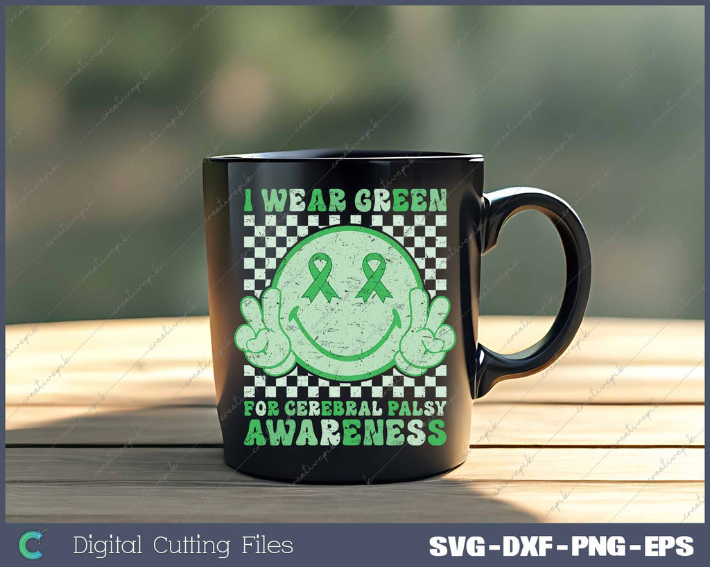 I Wear Green For Cerebral Palsy Awareness Green Ribbon SVG PNG Files – creativepik