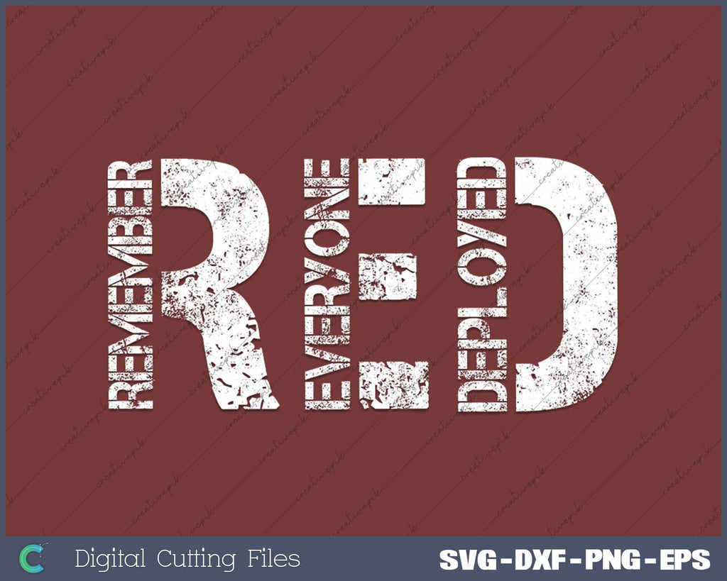Red Friday Military Remember Everyone Deployed SVG PNG Files – creativepik