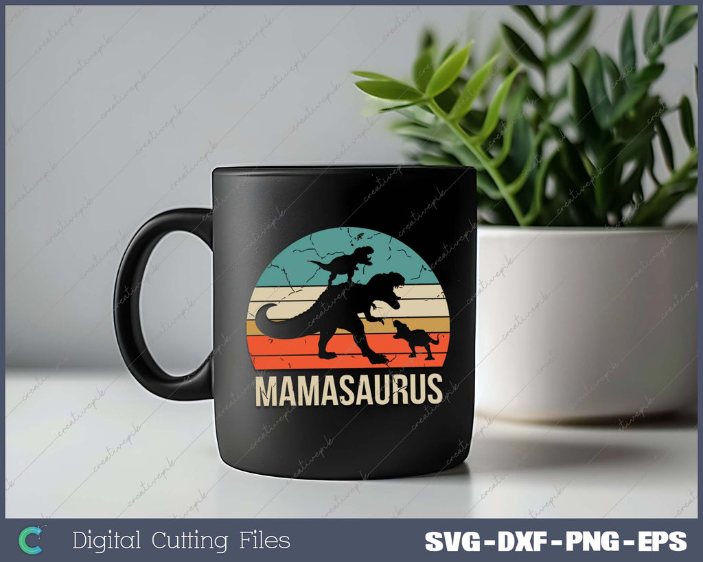 2 Two kid Mamasaurus 2025 SVG PNG Cutting Printable Files – creativepik