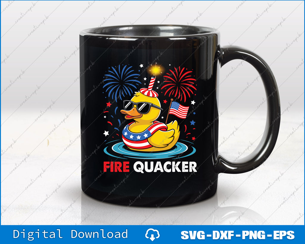 4th of July Duck Firequacker Patriotic Fourth of July Funny SVG File ...