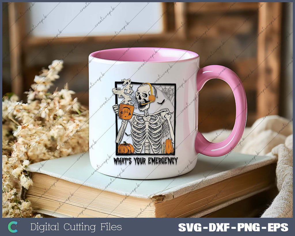 911 Dispatcher Halloween Skeleton What Your Emergency SVG PNG Files ...