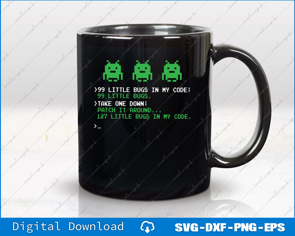 99 Small Bugs in Code Software Engineer Programmer SVG PNG File ...
