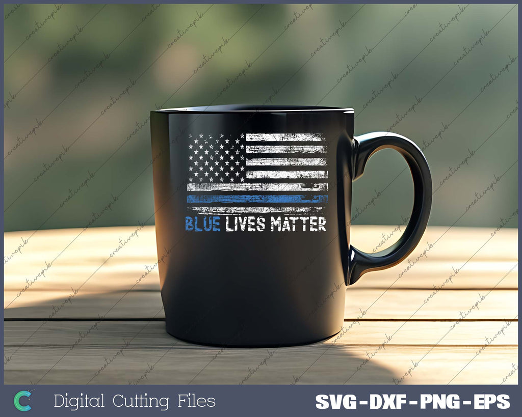 With Our Blue Lives Matter Flag SVG PNG Printable Files – creativepik