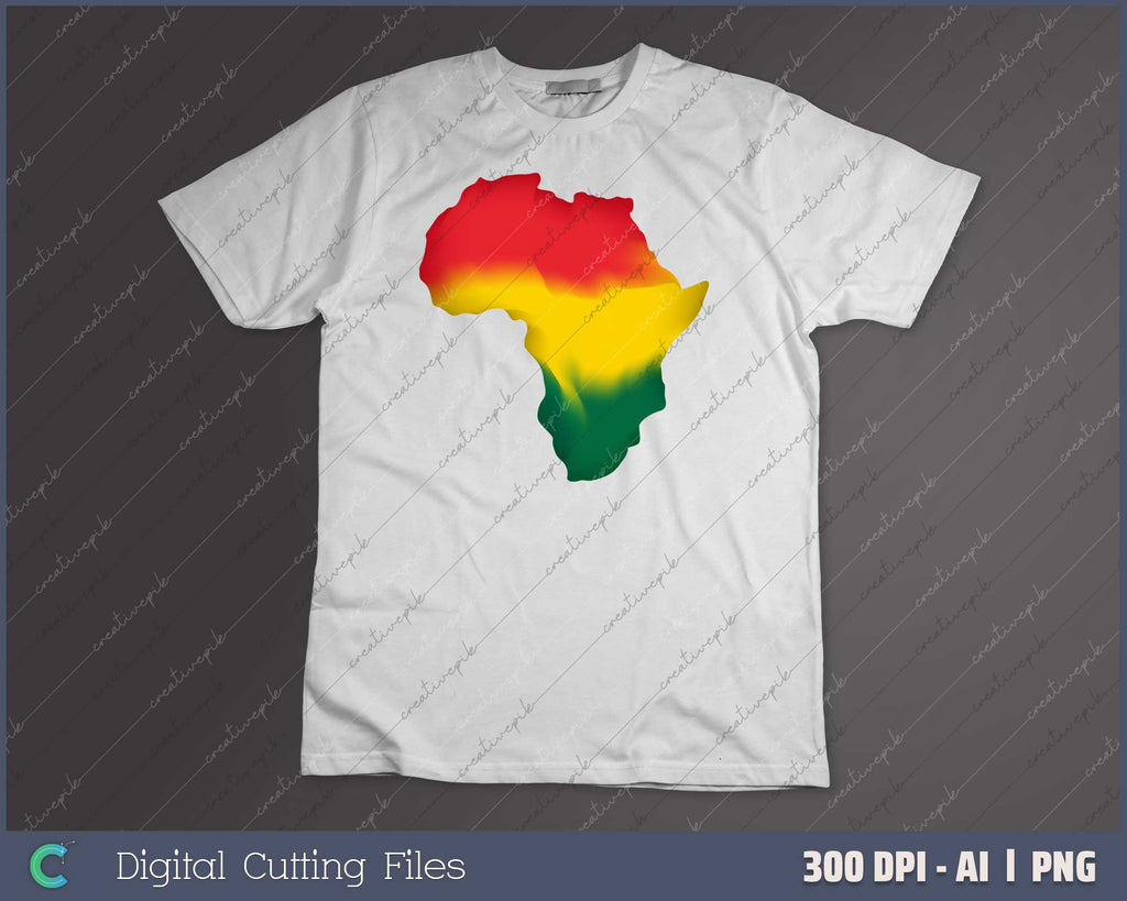 Africa Map Reggae Rasta AI PNG Sublimation Files – creativepik