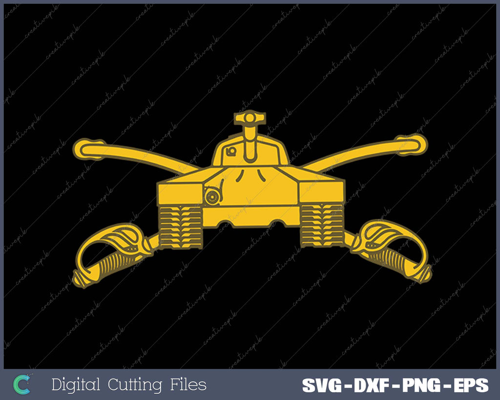 Army Armor Branch U.S. Military Tanker Insignia SVG PNG Cutting Files ...