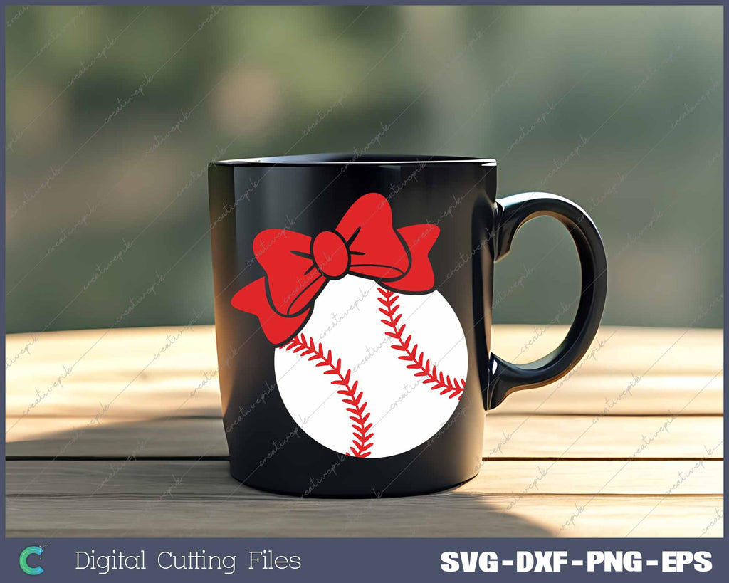 Baseball With Bow SVG PNG Cutting Printable Files – creativepik