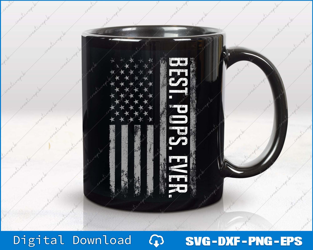 Best Pops Ever American Flag SVG PNG Cutting Printable File – creativepik