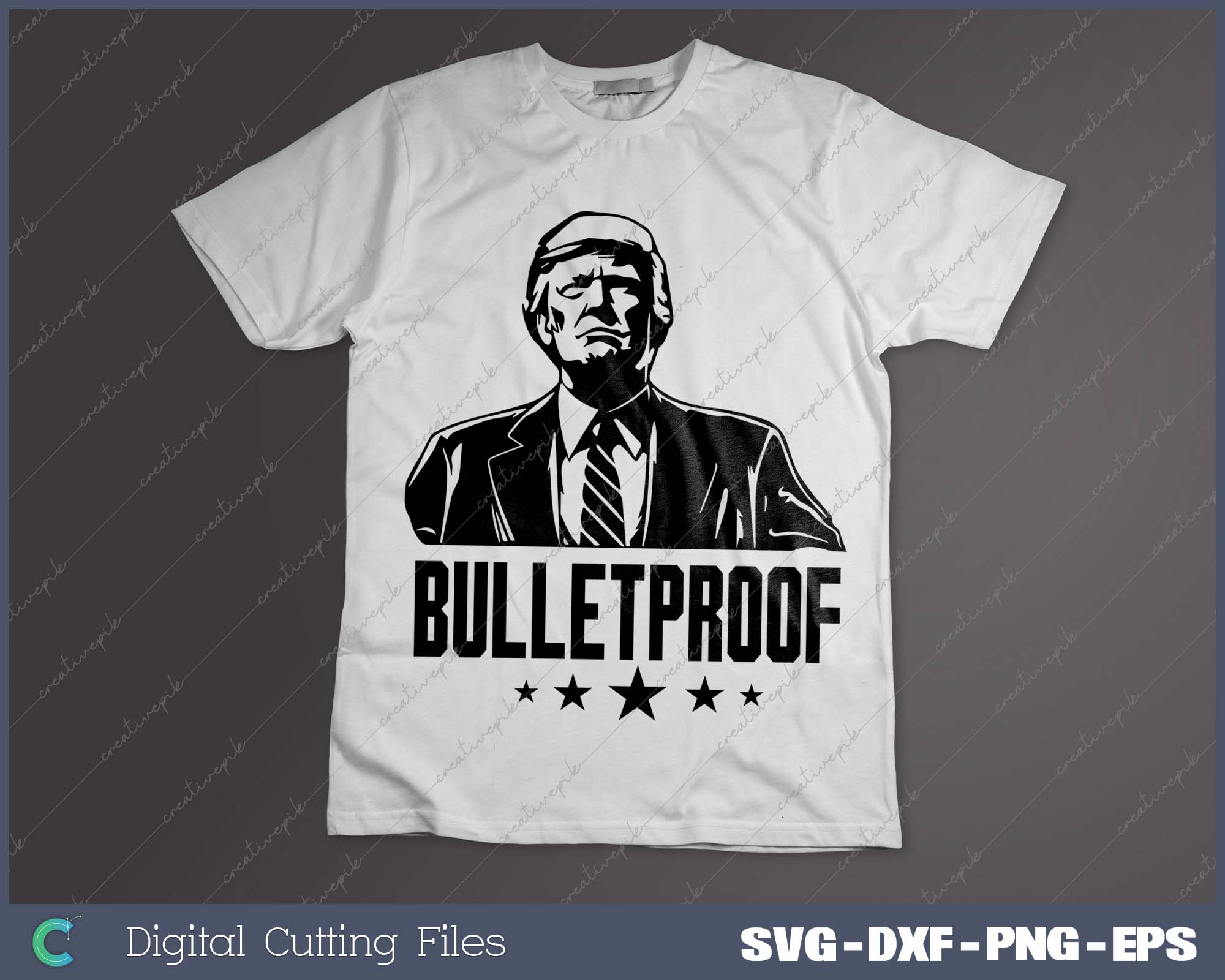 Bulletproof Trump 2025 SVG PNG Cutting Printable Files – creativepik