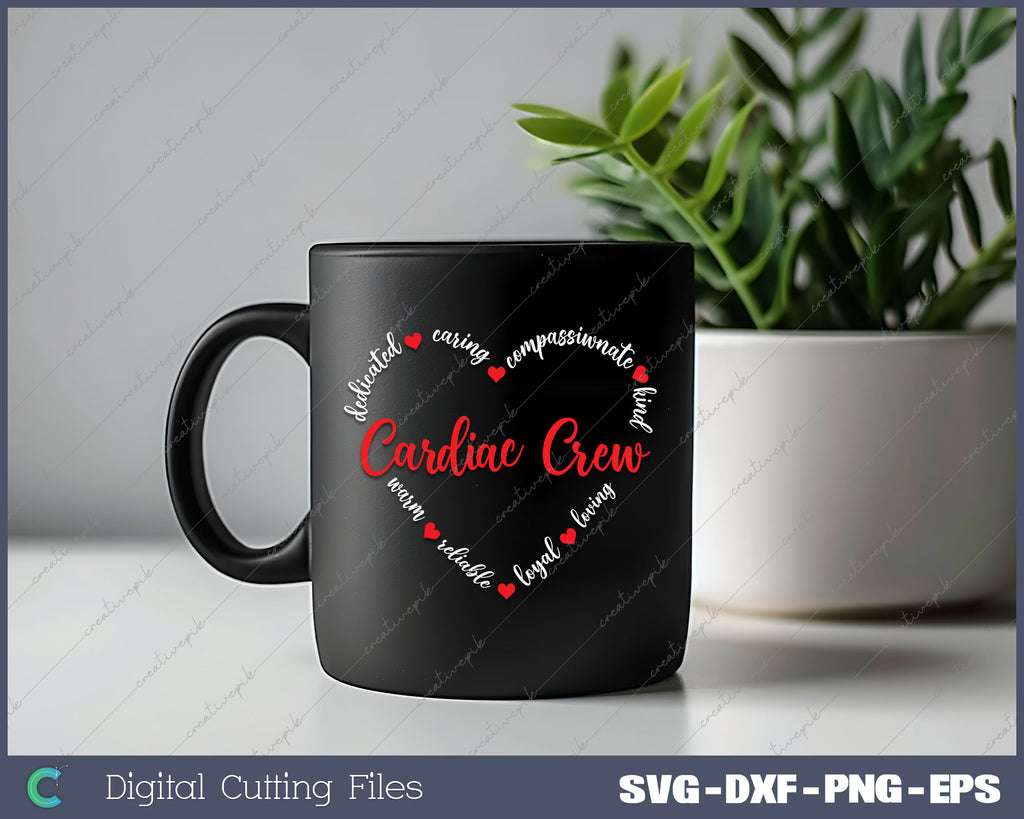 Cardiac Crew Cardiology Nurse Cardiologist SVG PNG Printable Files ...