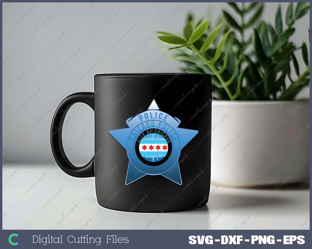 Chicago Police CPD Chicago Flag and Police Badge SVG PNG Files ...