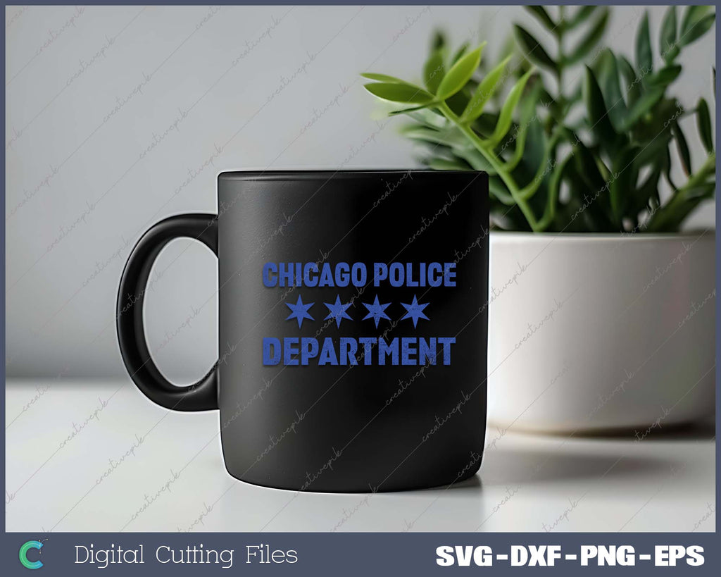 Chicago Police Officer Cop Flag SVG PNG Cutting Printable Files ...