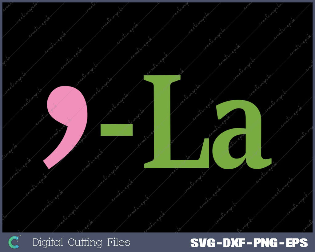 Comma-La Kamala Harris Pink Green SVG PNG Printable Files – creativepik
