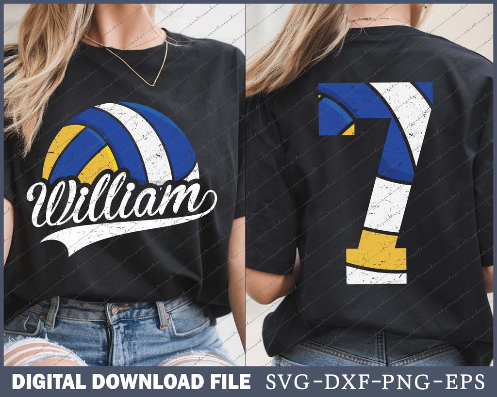 Custom Name Volleyball Player, Volleyball Number SVG PNG Files ...