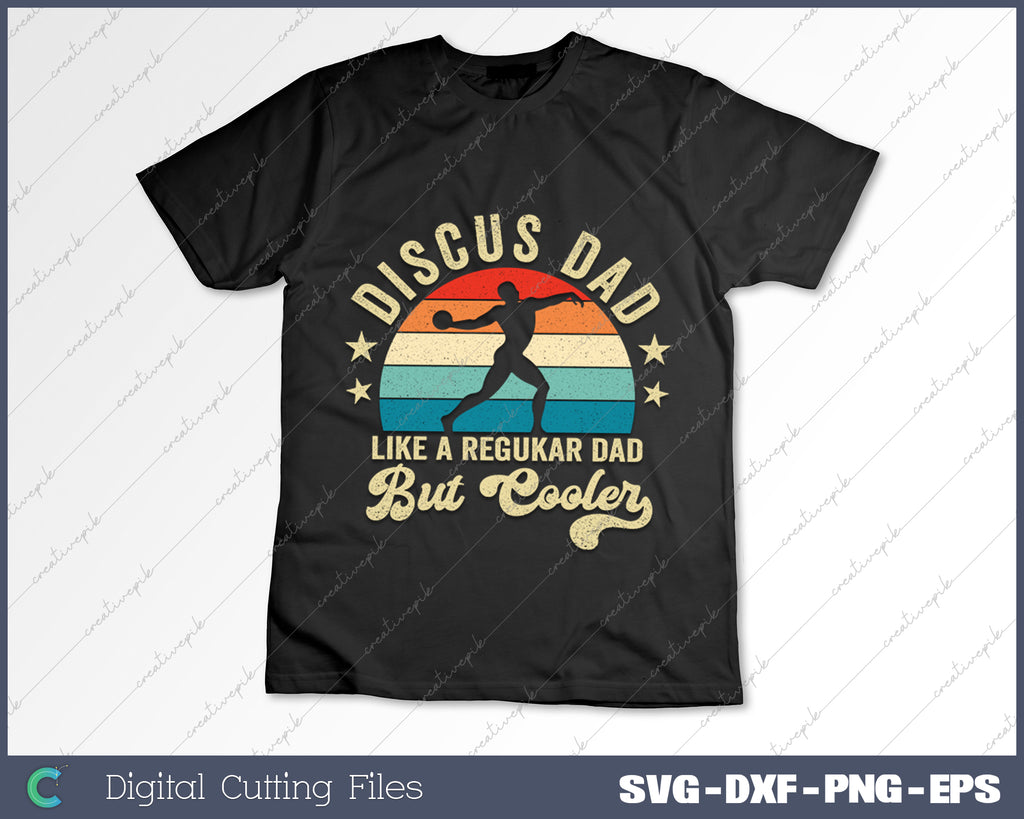 Discus Dad Throwing Father Thrower Track Field SVG PNG Files – creativepik