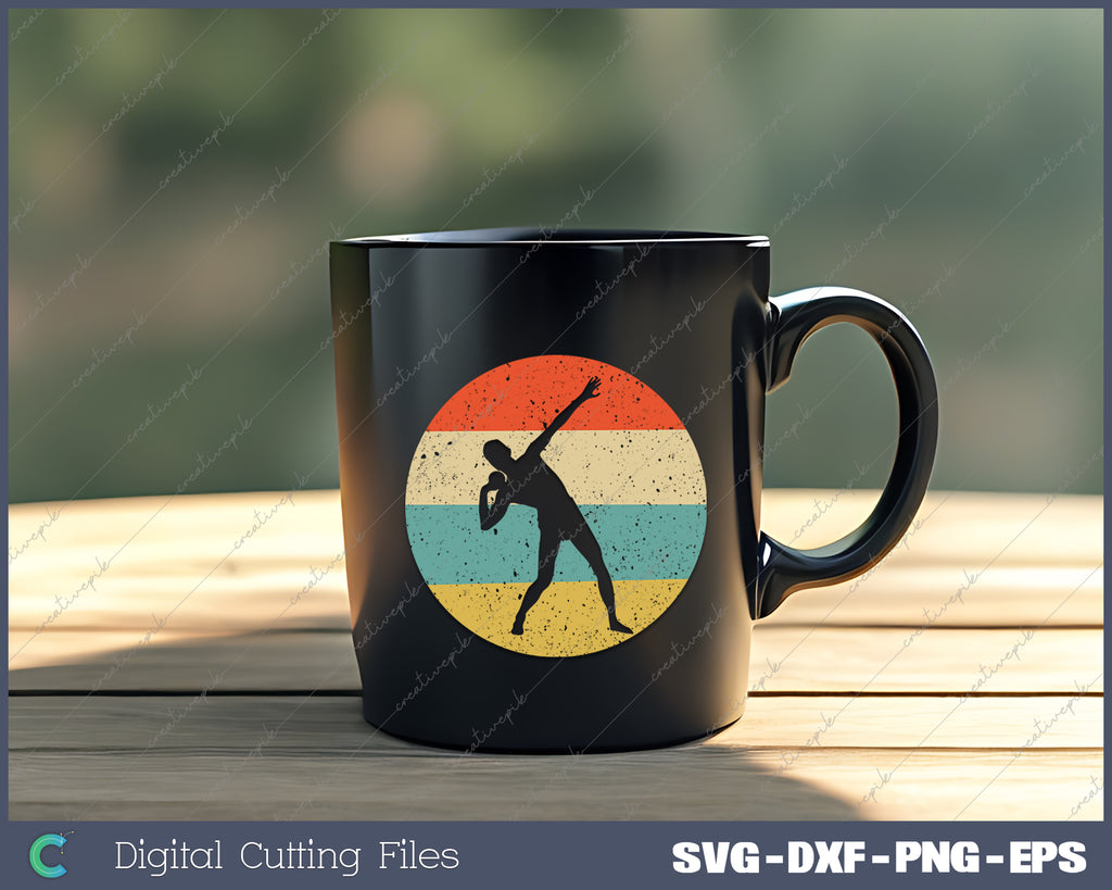 Discus Throw Men's Black Classic SVG PNG Cutting Printable Files ...