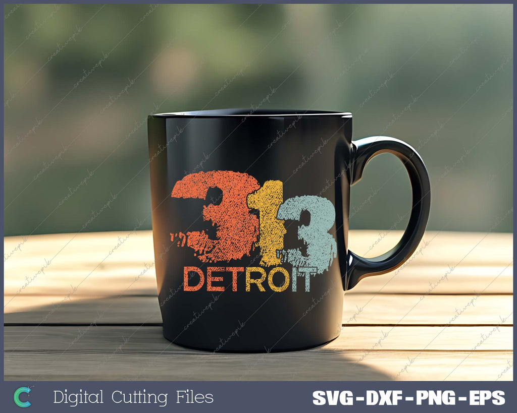Distressed Detroit 313 SVG PNG Cutting Printable Files – creativepik