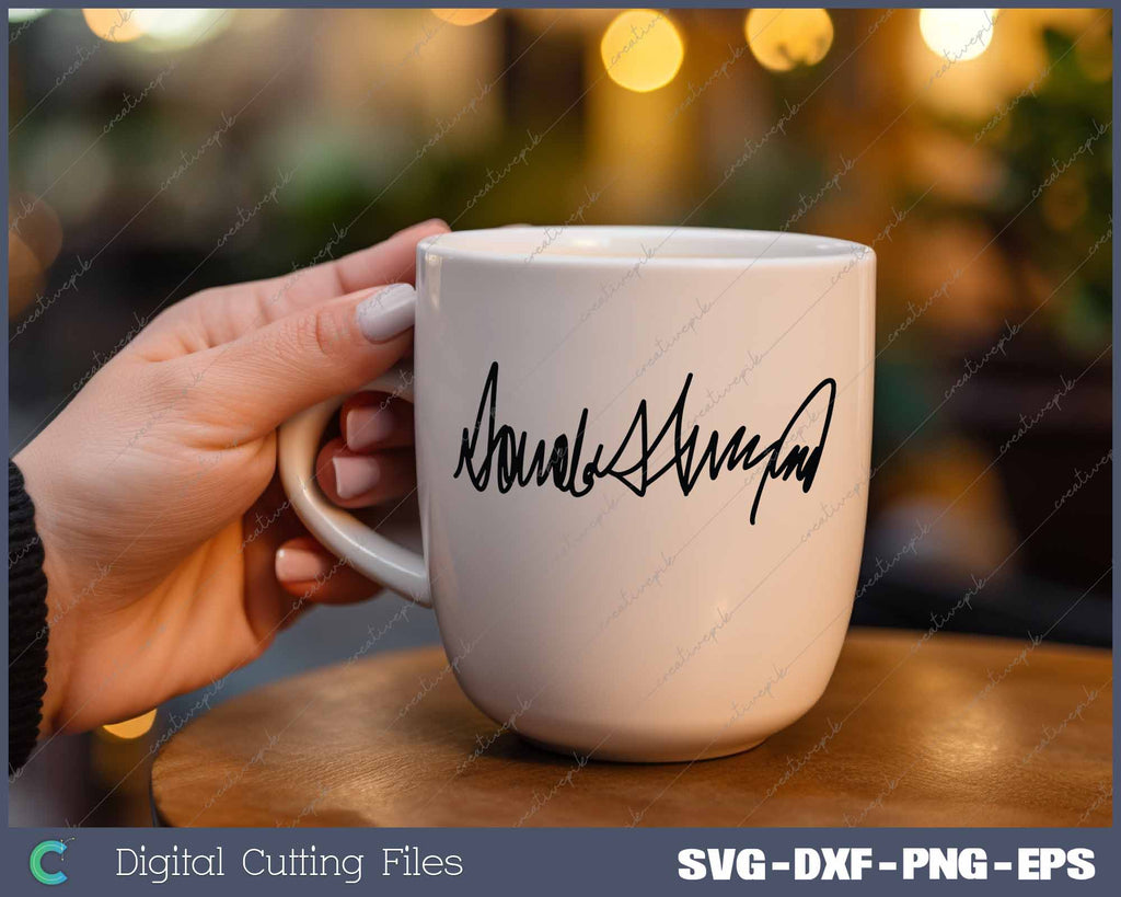 Donald Trump Signature SVG PNG Cutting Printable Files – creativepik