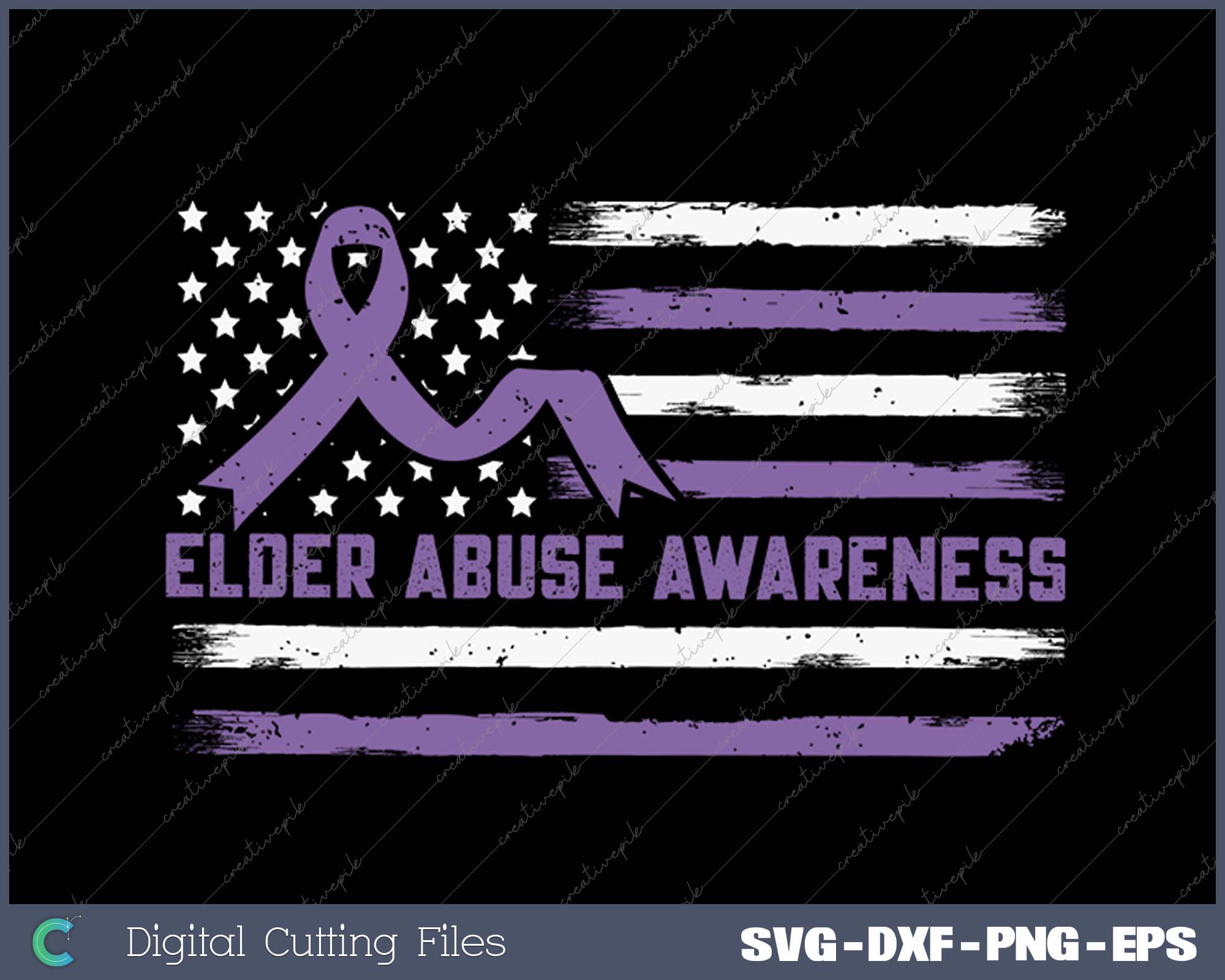 Elder Abuse Awareness Month American Ribbon SVG PNG Files – creativepik