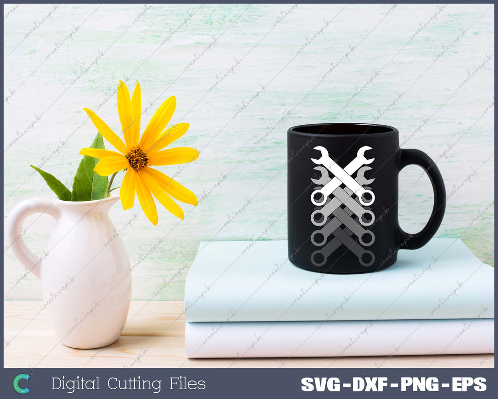 Fading Wrenches Mechanic SVG PNG Cutting Printable Files – creativepik