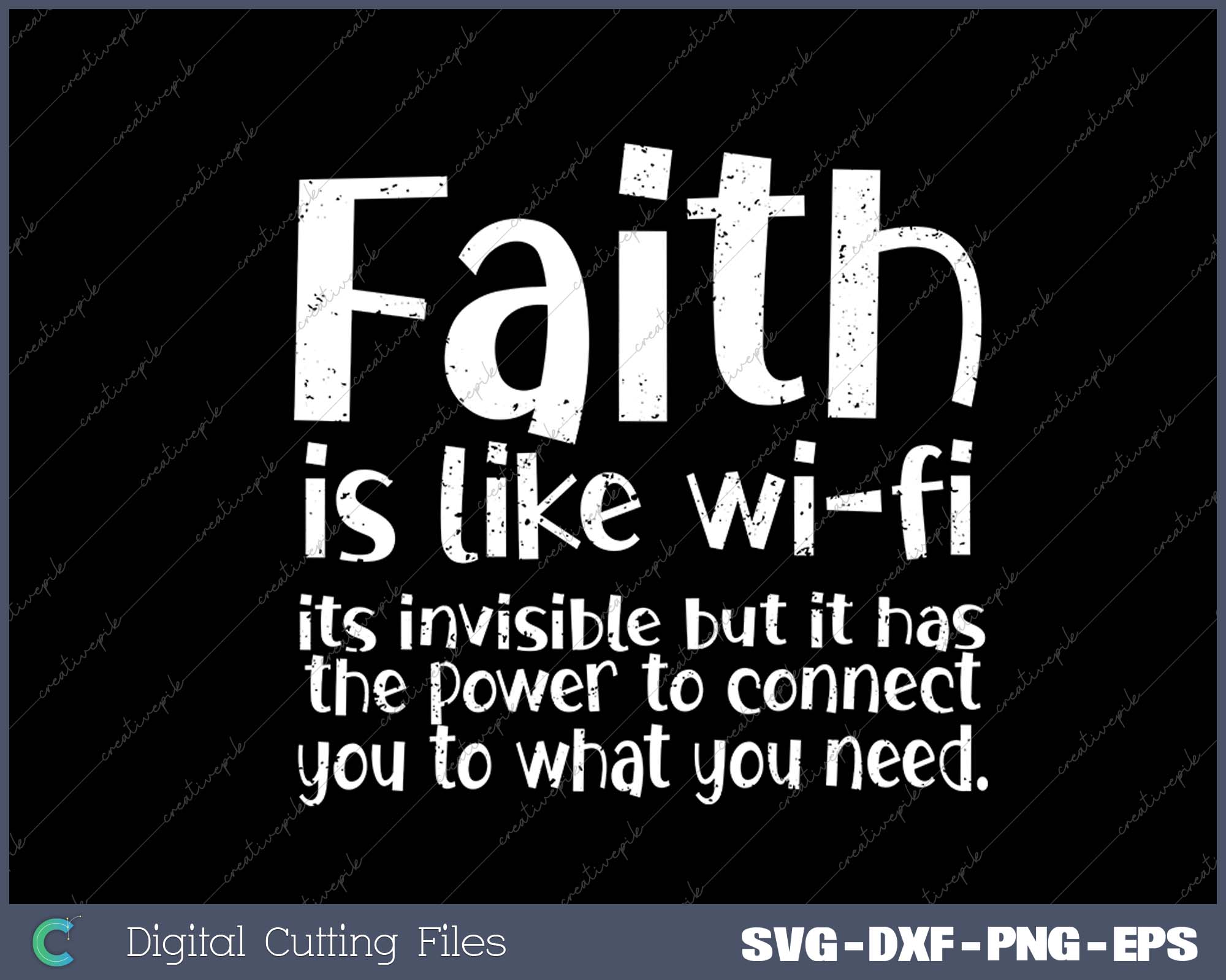 Faith Is Like Wifi God Jesus Religious Christian Men SVG PNG Files ...