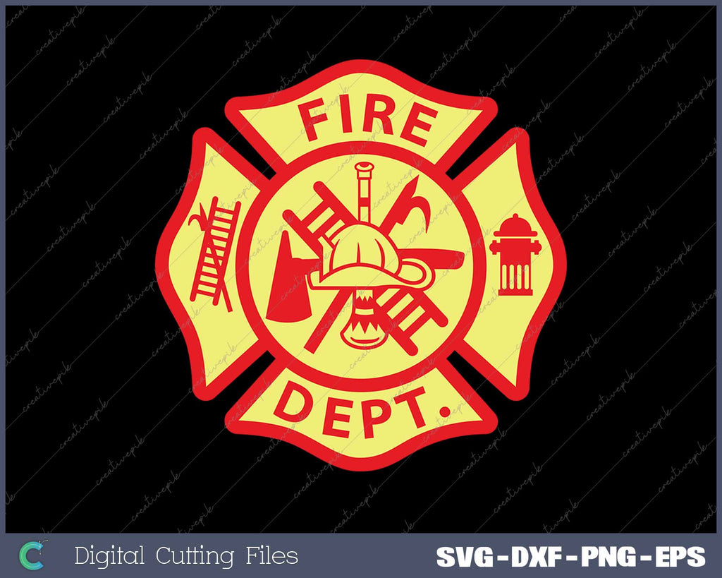 Fire Department Logo Uniform Fireman Symbol Firefighter SVG PNG Files ...