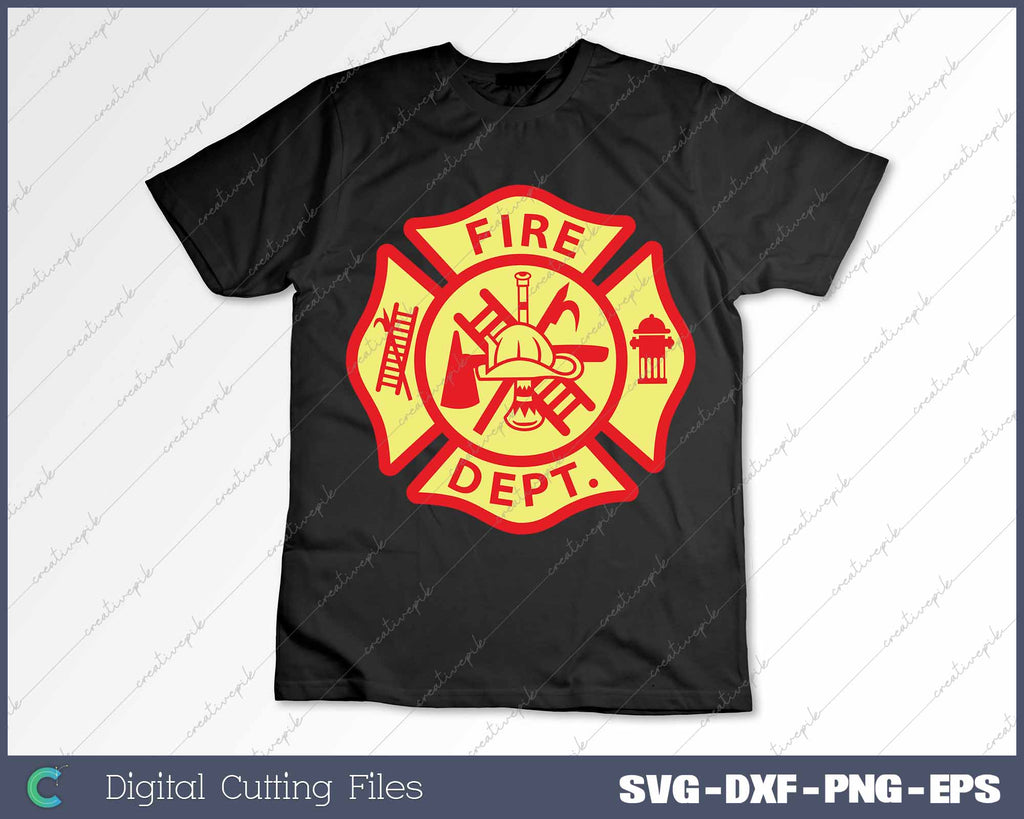 Fire Department Logo Uniform Fireman Symbol Firefighter SVG PNG Files ...