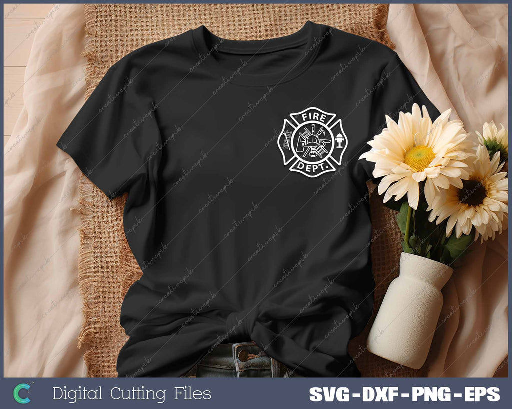 Fire Department Logo Uniform Fireman Symbol Firefighter Gear SVG File ...