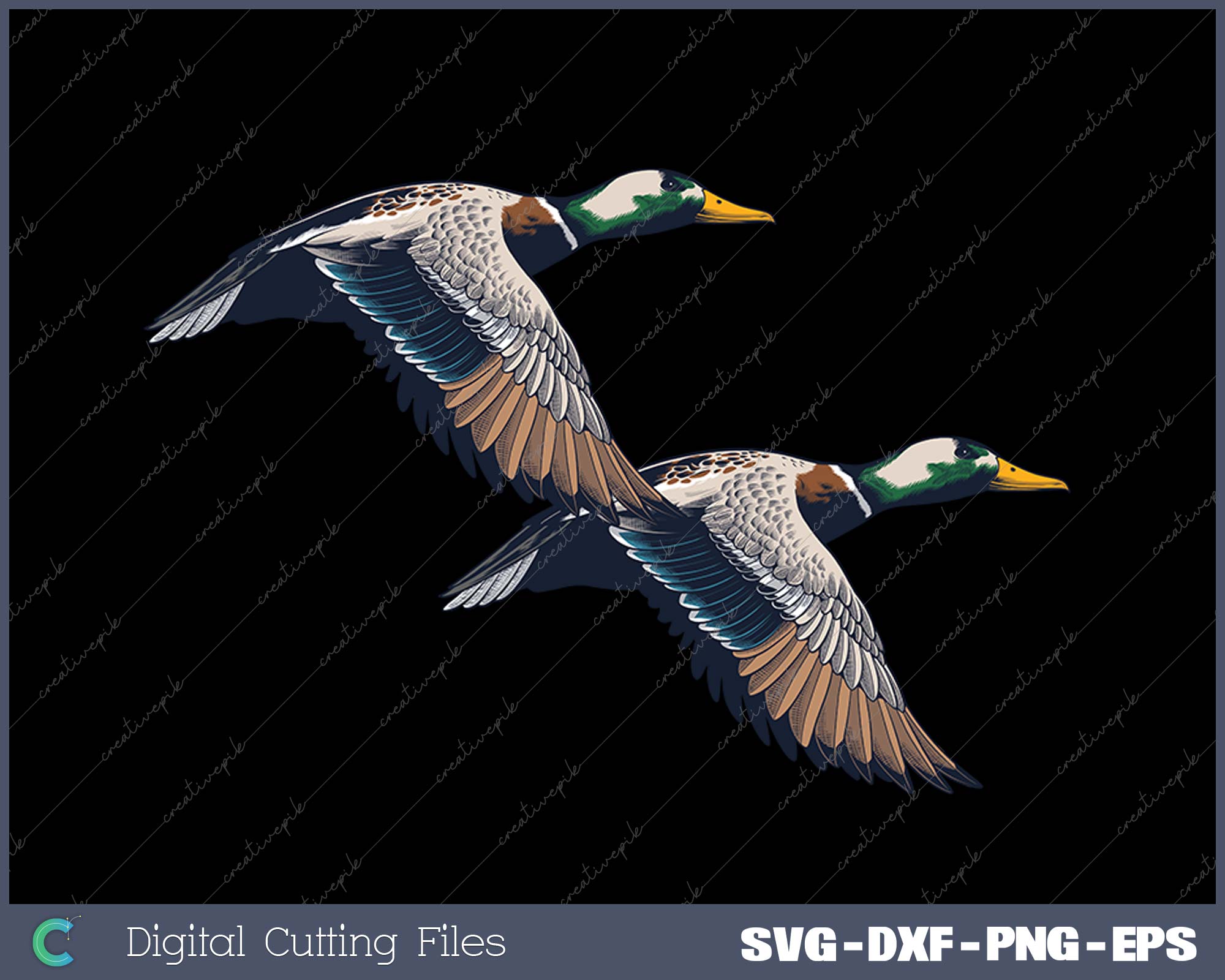 Flying Ducks Unlimited Hunting Season Quack Hunt Duck SVG PNG Files ...