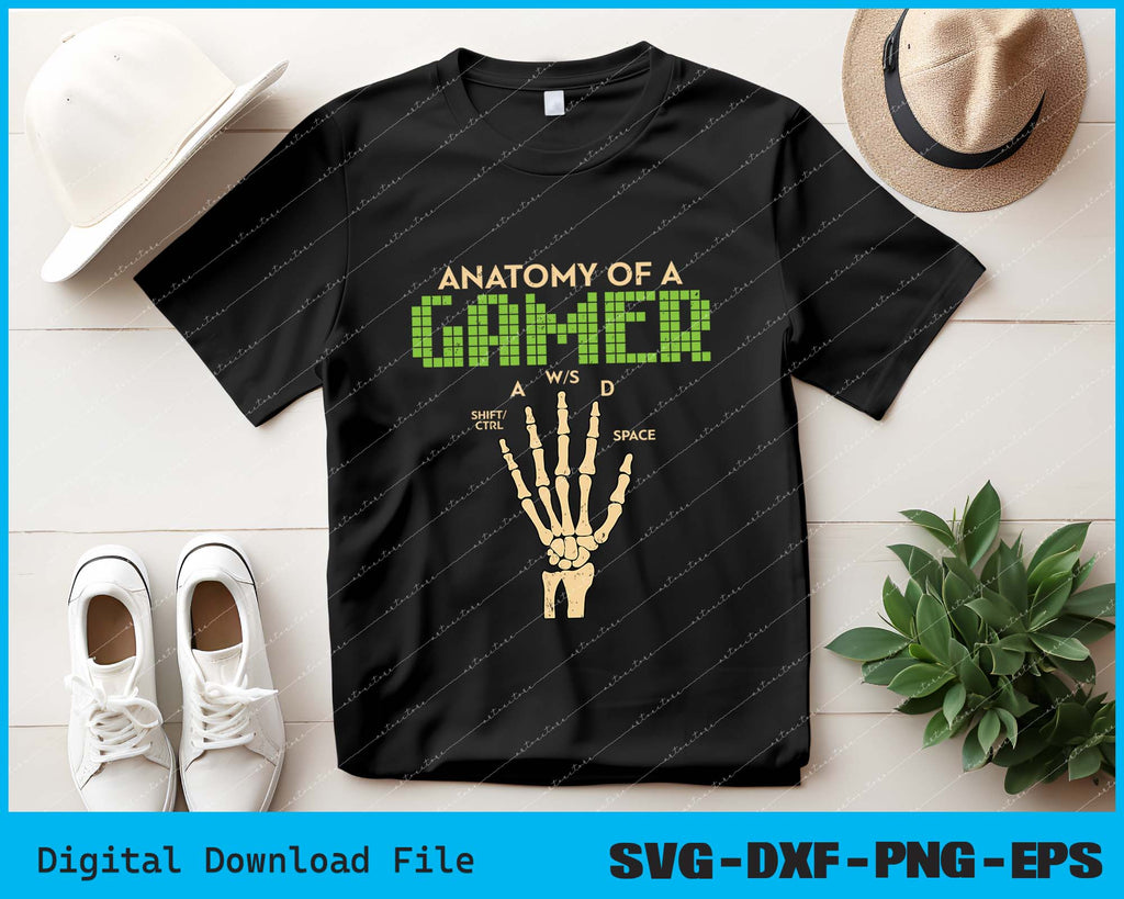 Funny Anatomy Of A Gamer Skeleton Hand SVG PNG Cutting Files – creativepik