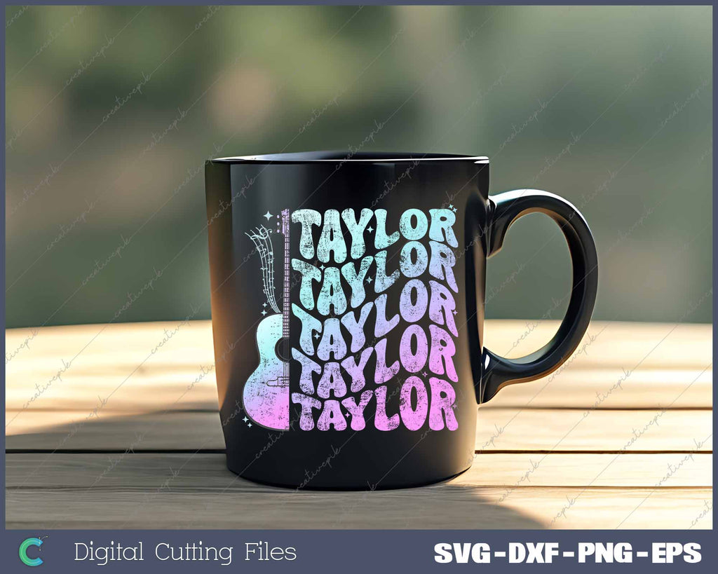 Taylor First Name Personalized 80's Groovy Birthday SVG PNG Files ...
