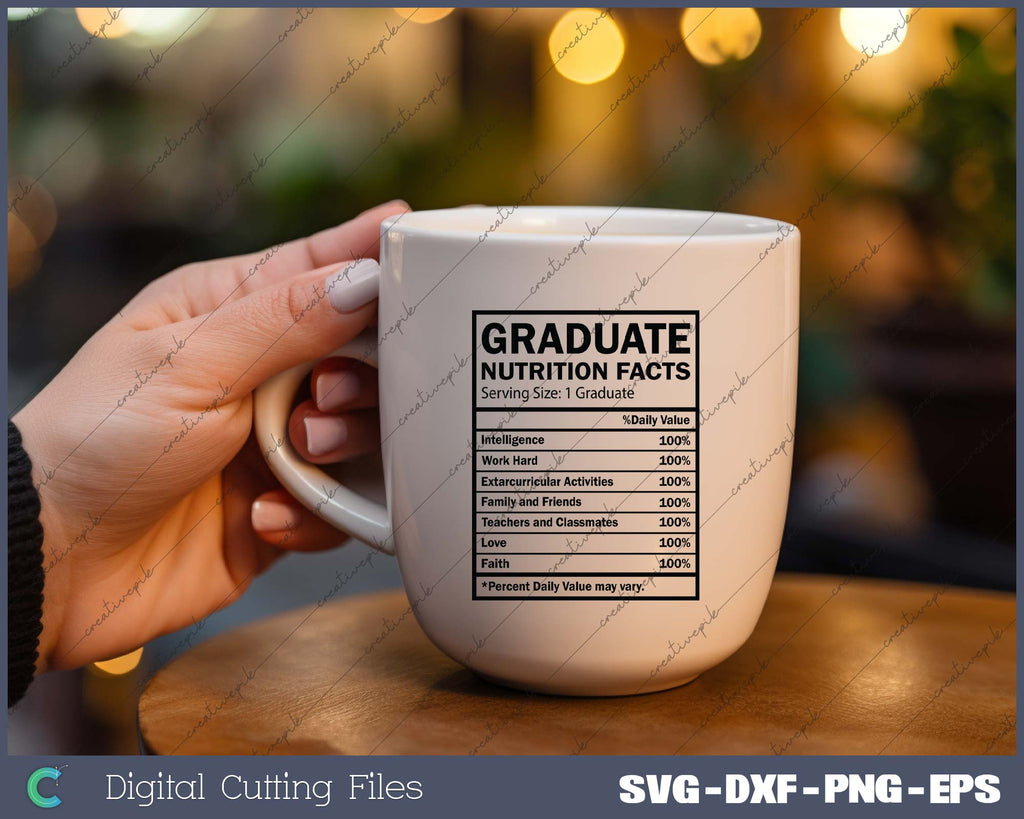 Graduate Nutrition Facts, Nutrition Facts Template SVG PNG Files ...