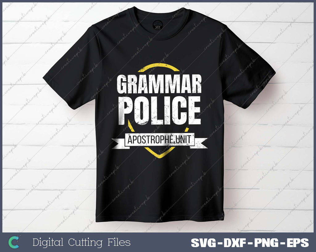 Grammar Police Costume Teachers Grammar Police SVG PNG Files – creativepik