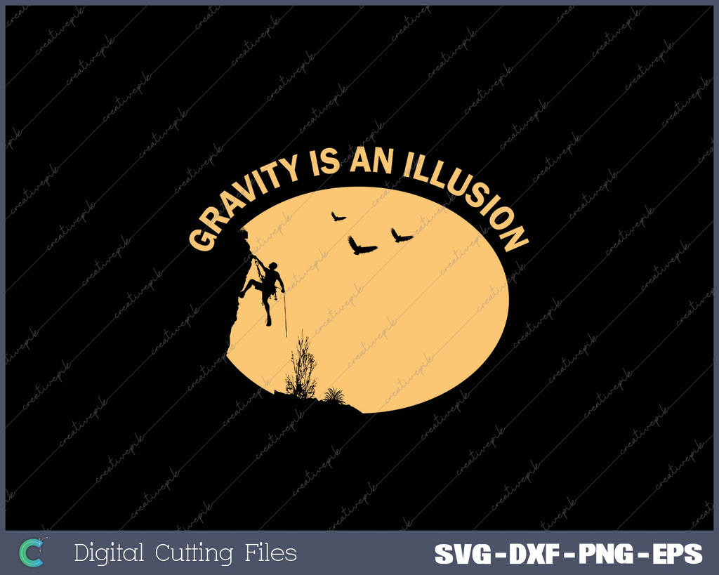 Gravity is an illusion SVG PNG Cutting Printable Files – creativepik