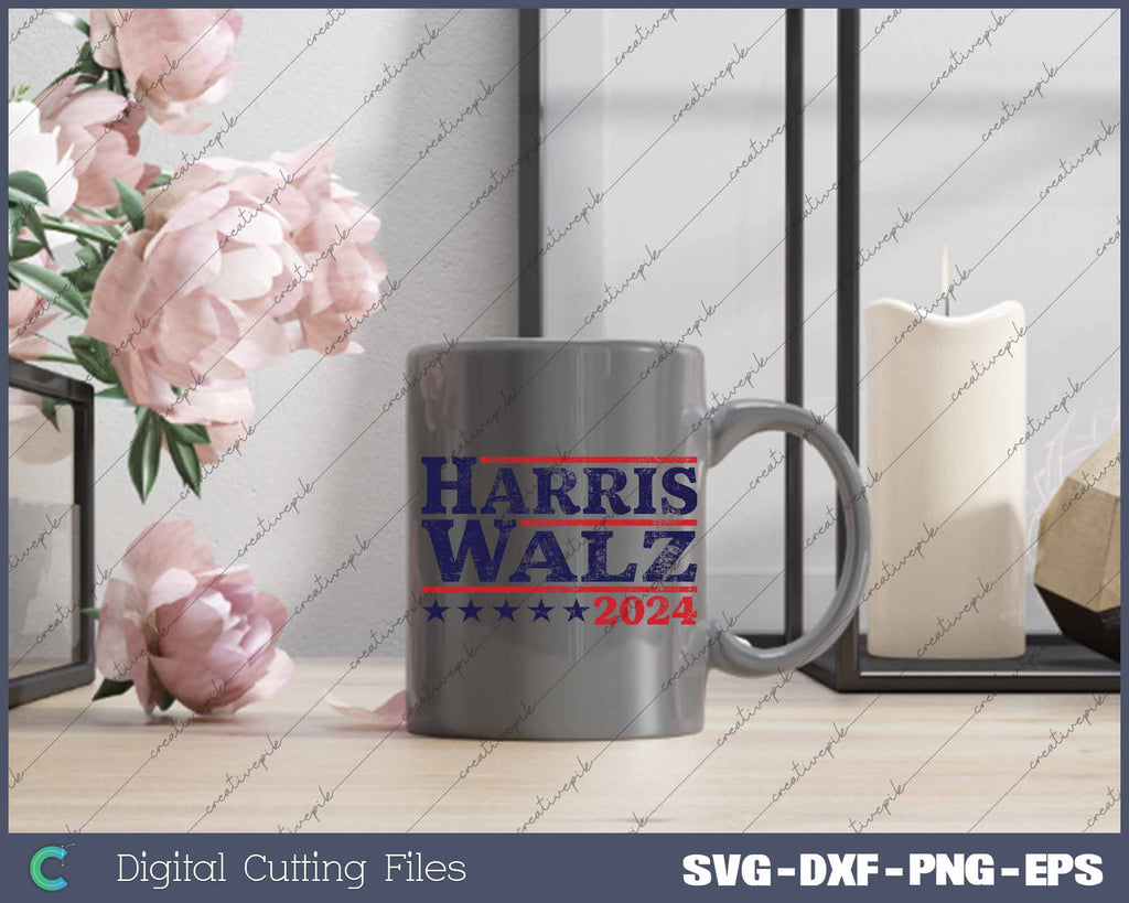 Harris Walz 2024 US Election Kamala Harris Tim Waltz 2024 SVG Files ...