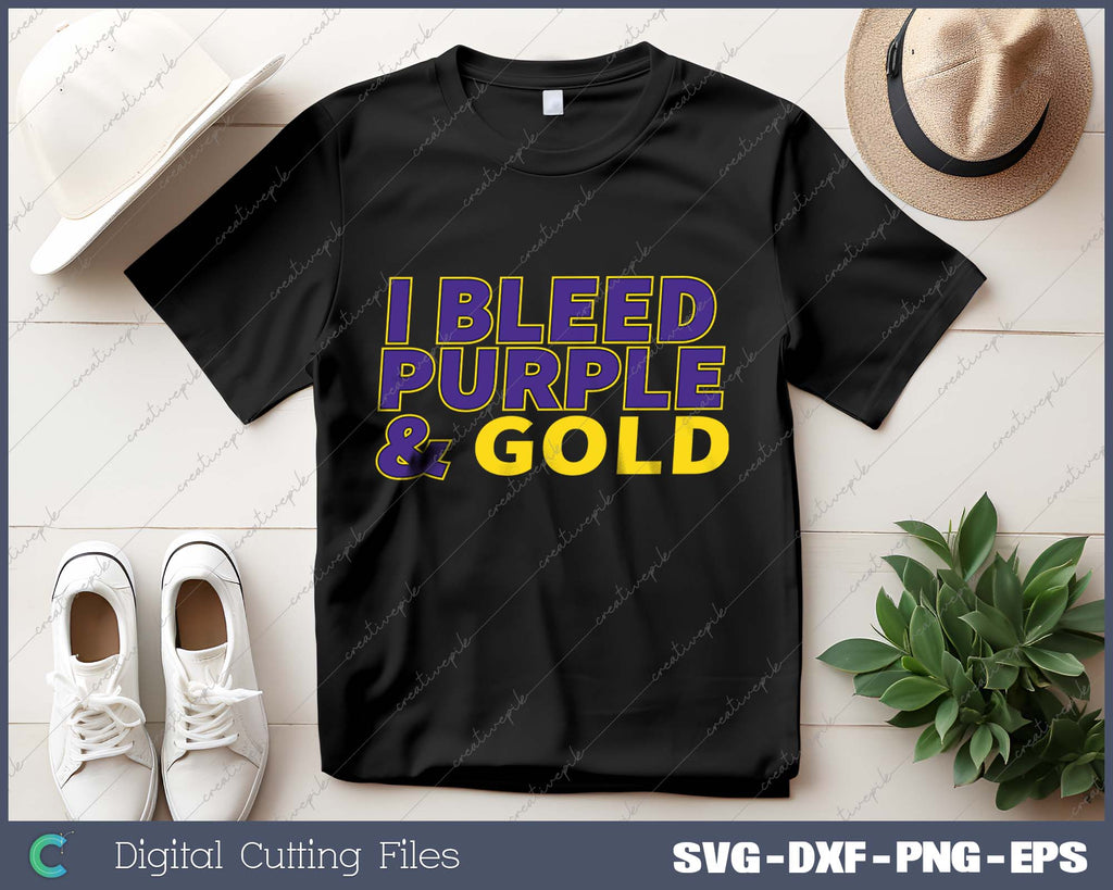 I Bleed Purple & Gold SVG PNG Cutting Printable Files – creativepik