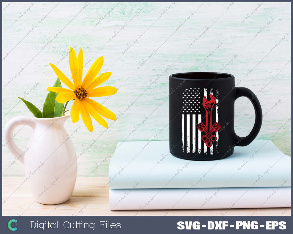 Mechanic American USA Flag For Proud Mechanics SVG PNG Files – creativepik