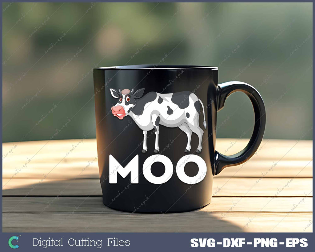 Moo Funny Cow Famer Cattle Ranch Dairy Farming SVG PNG Files – creativepik