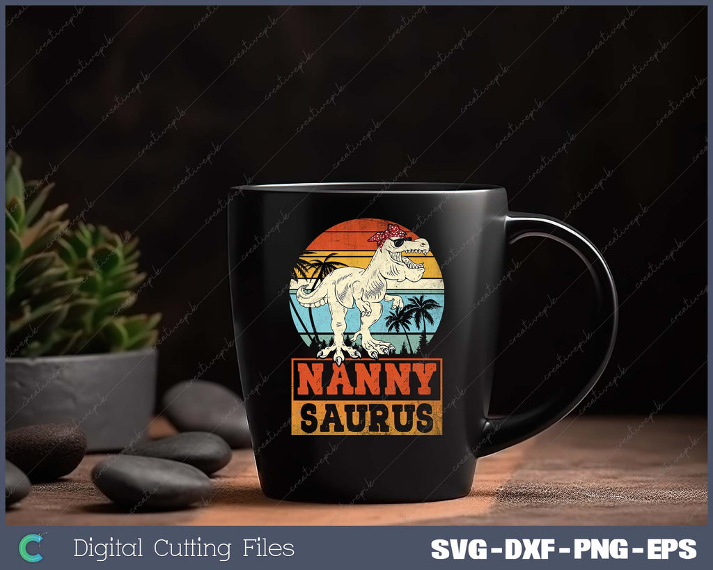 Nannysaurus T Rex Dino Nanny Saurus Family Dinosaur PNG SVG Cut files ...