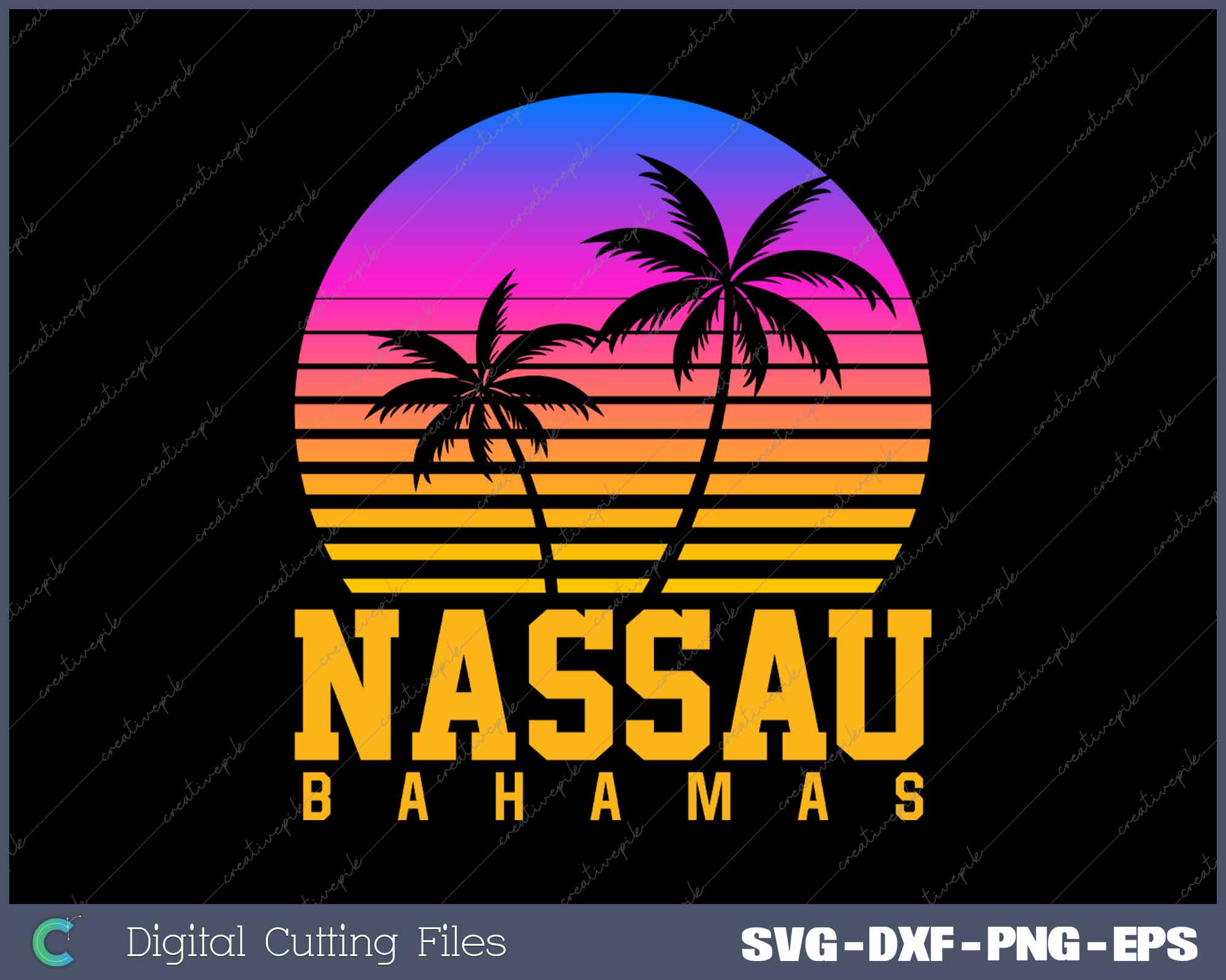 Nassau Bahamas SVG PNG Cutting Printable Files – creativepik