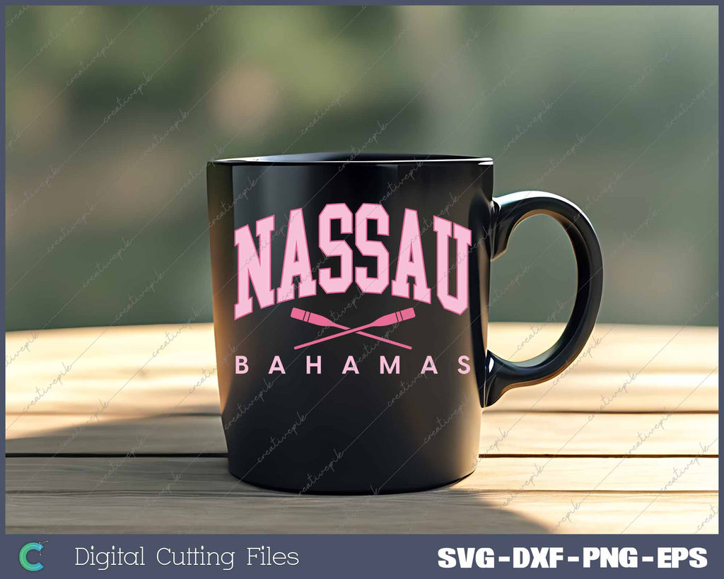 Nassau Bahamas Preppy Retro Throwback Pink Souvenir SVG PNG Files ...