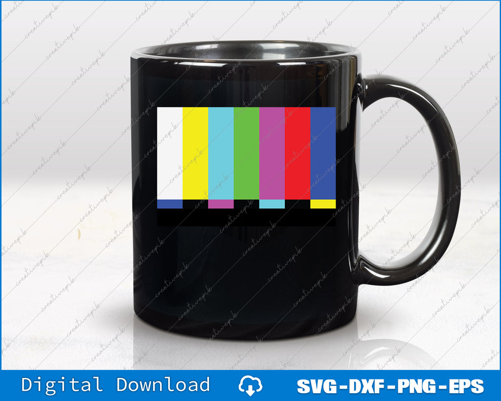 No Signal Television Screen Color Bars Test Pattern SVG PNG File ...