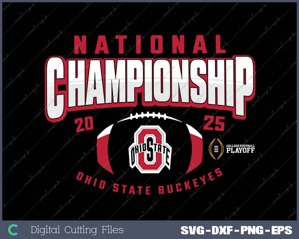 Ohio State Buckeyes National Championship 2025 Football SVG PNG Files ...
