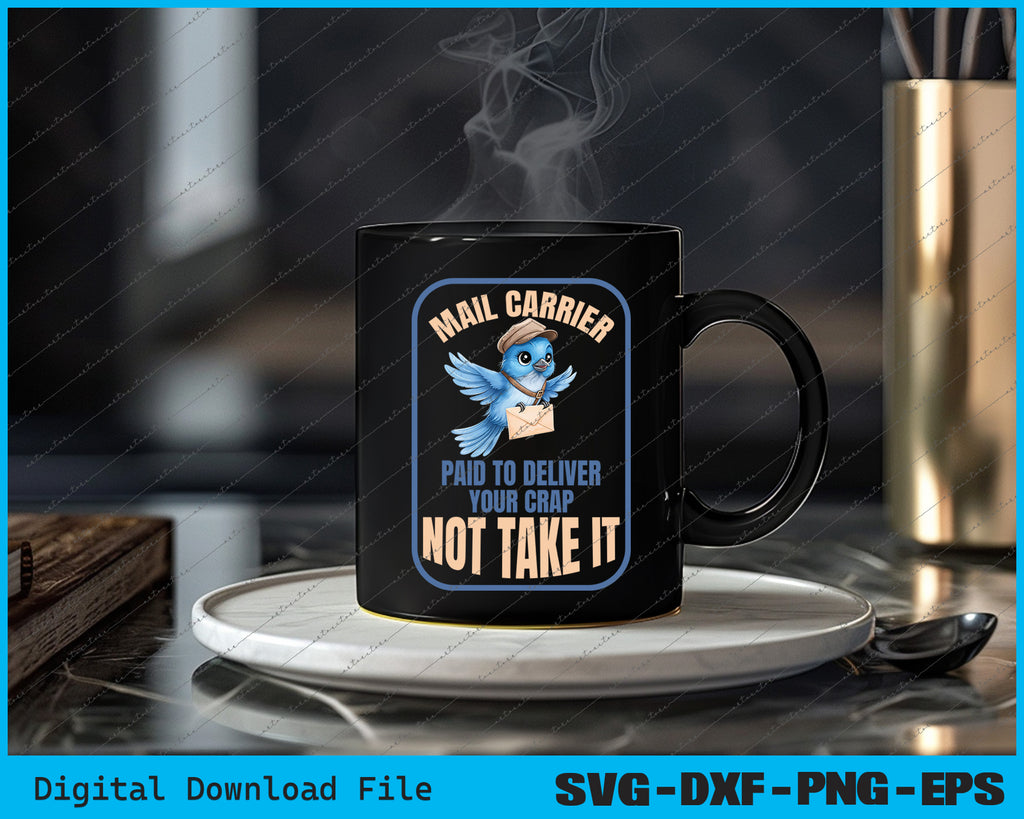 Postman Worker Postal Worker Mailman Funny Mail Carrier Bird SVG File ...