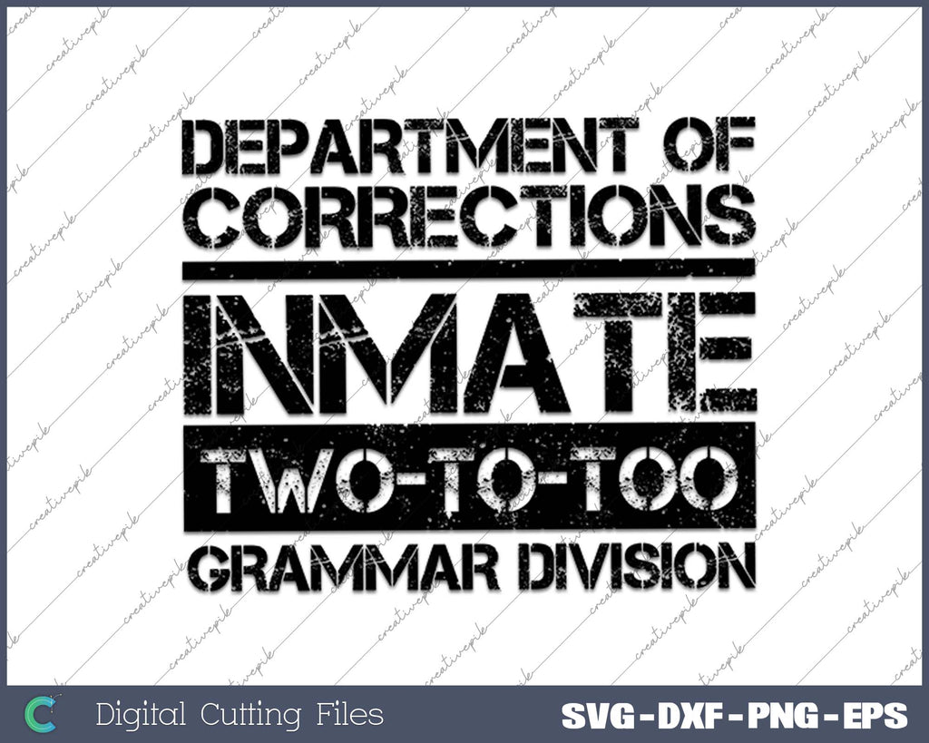 Prison Inmate Jail Prisoner Costume Pair Grammar Police SVG PNG Files ...