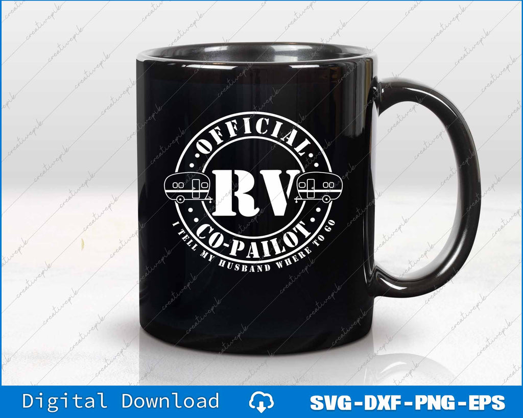RV Co Pilot Motor Home RV Camping Trailer Glamping Wander SVG Files ...