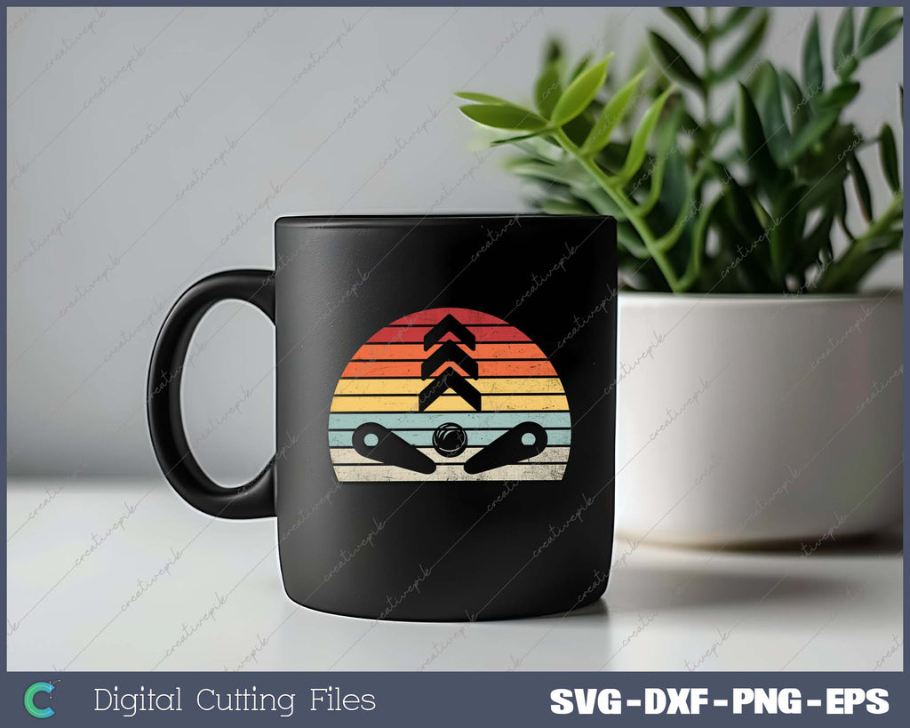 Retro Pinball Machine Flippers Vintage Arcade SVG PNG Printable Files ...