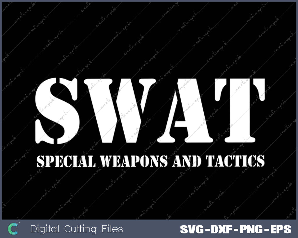 SWAT Team Vintage Police Uniform SVG PNG Cutting Printable Files ...